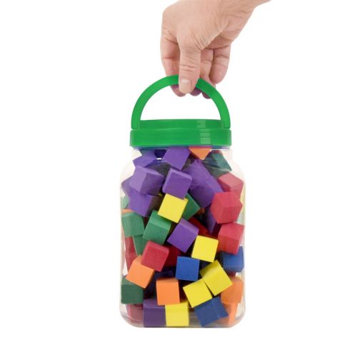 Foam Counting Color Cubes - 120 Pieces | Premium Joy