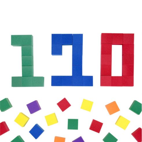 Foam Counting Color Cubes - 120 Pieces | Premium Joy