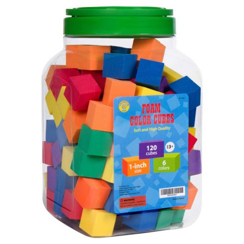 Foam Counting Color Cubes - 120 Pieces | Premiumjoy